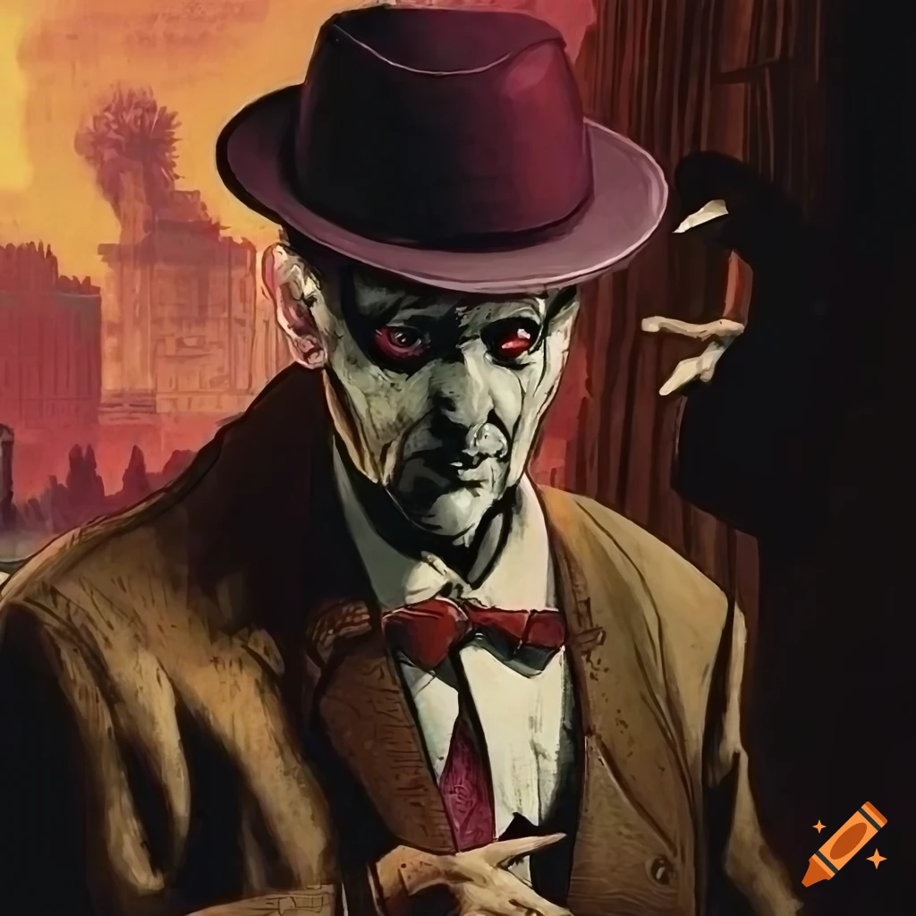 Gotham vintage villain in graphic novel style with stunning details on ...