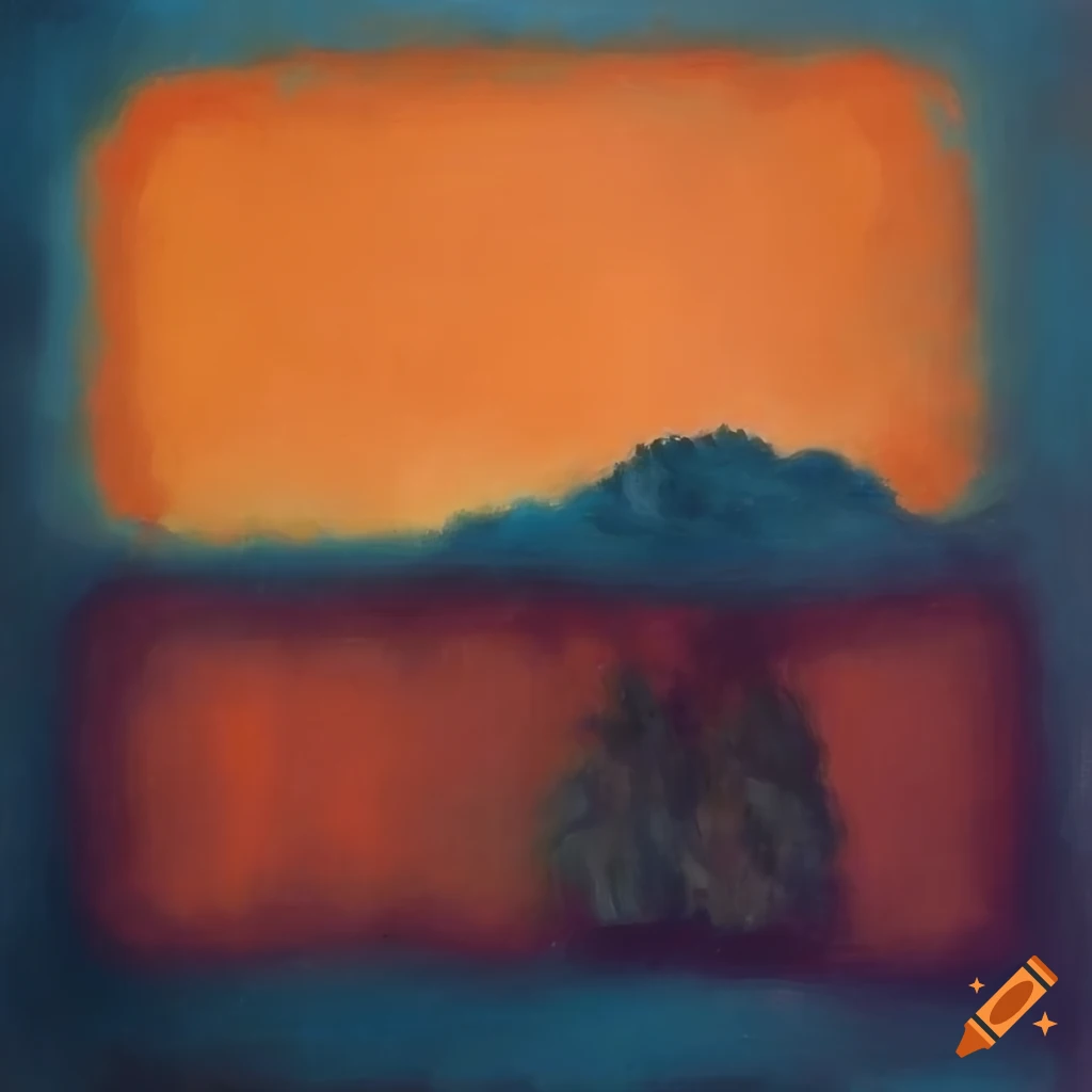 Norman rockwell style landscape with rothko influence on Craiyon