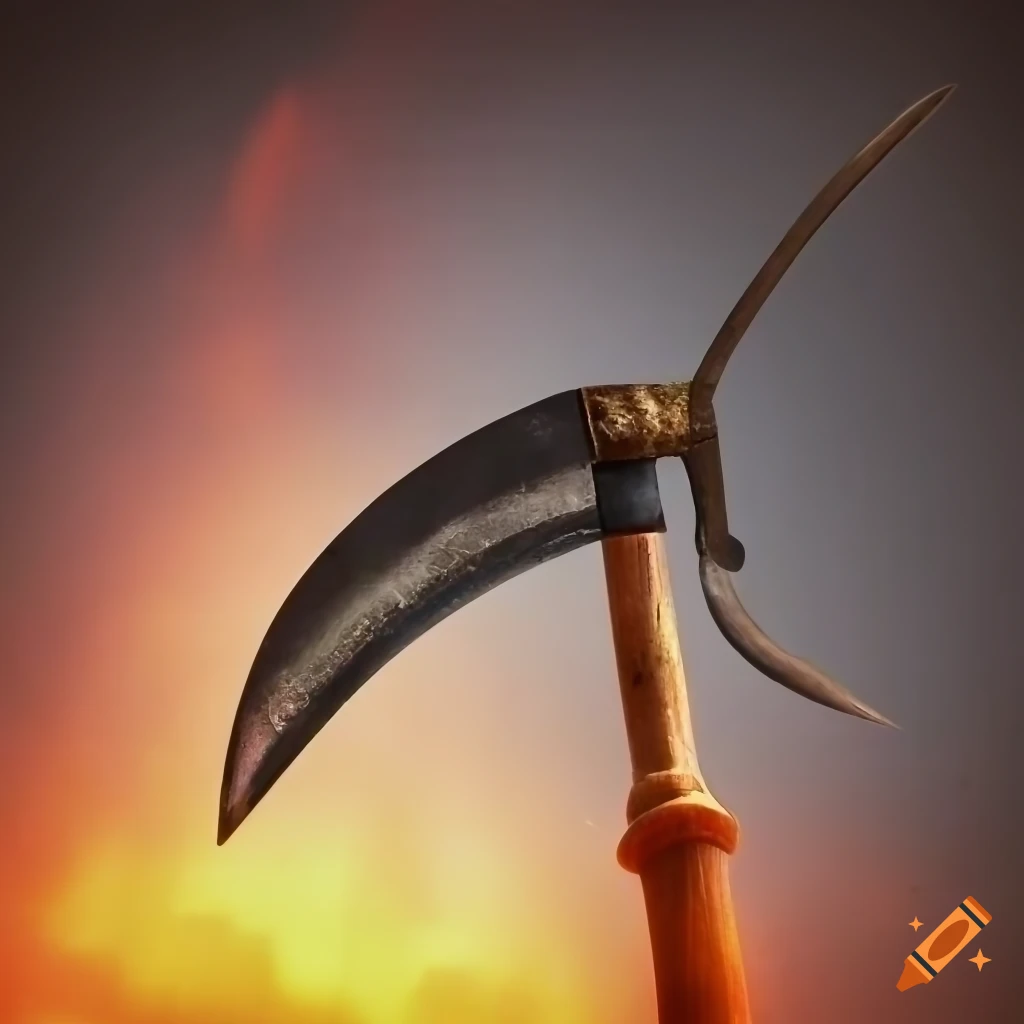 Authentic agricultural tools: scythe, sickle, and grain reaper at ...
