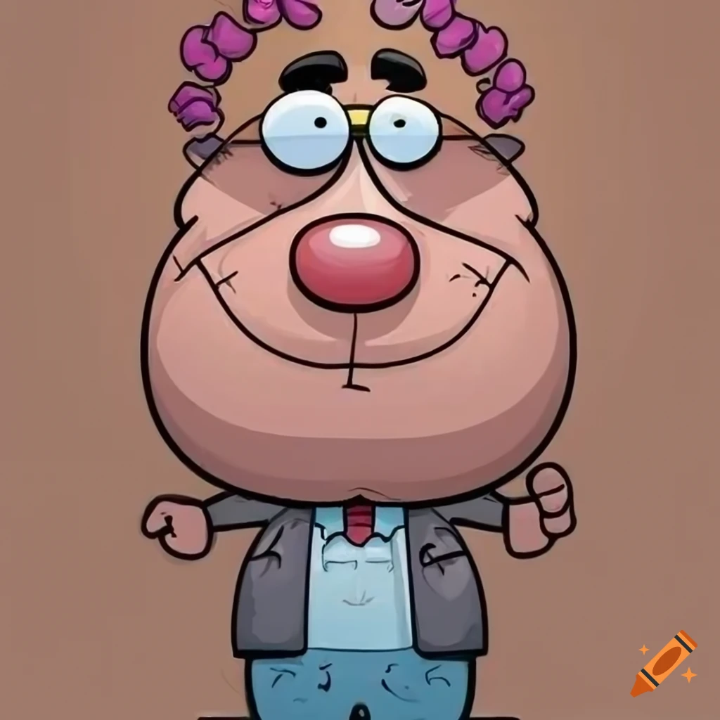 Colorful cartoon illustration of tim ferriss on Craiyon