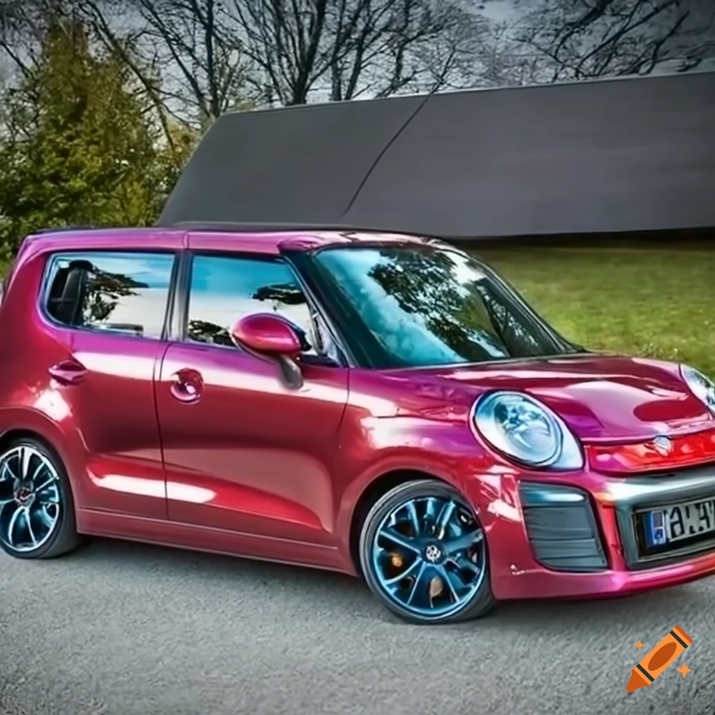 Custom car design blending features of porsche 911 and suzuki wagon r ...