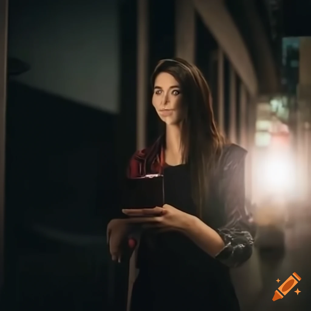 Woman having an interview in a mall on Craiyon