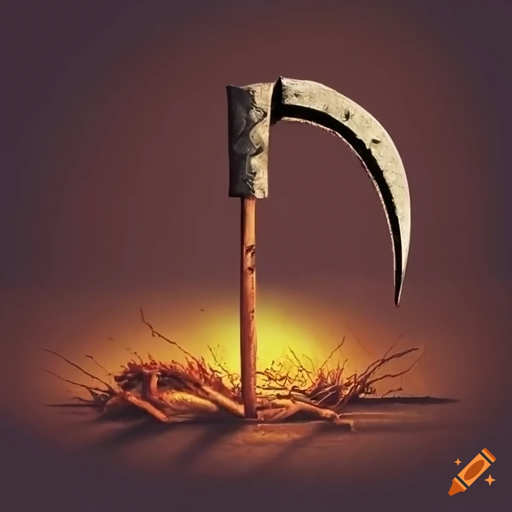 Authentic agricultural tools: scythe, sickle, and grain reaper at ...