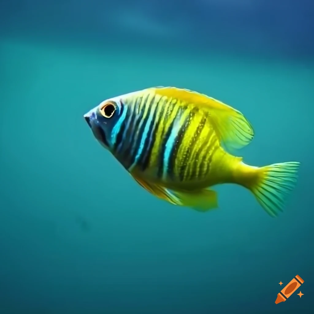 Side view of tropical fish on Craiyon