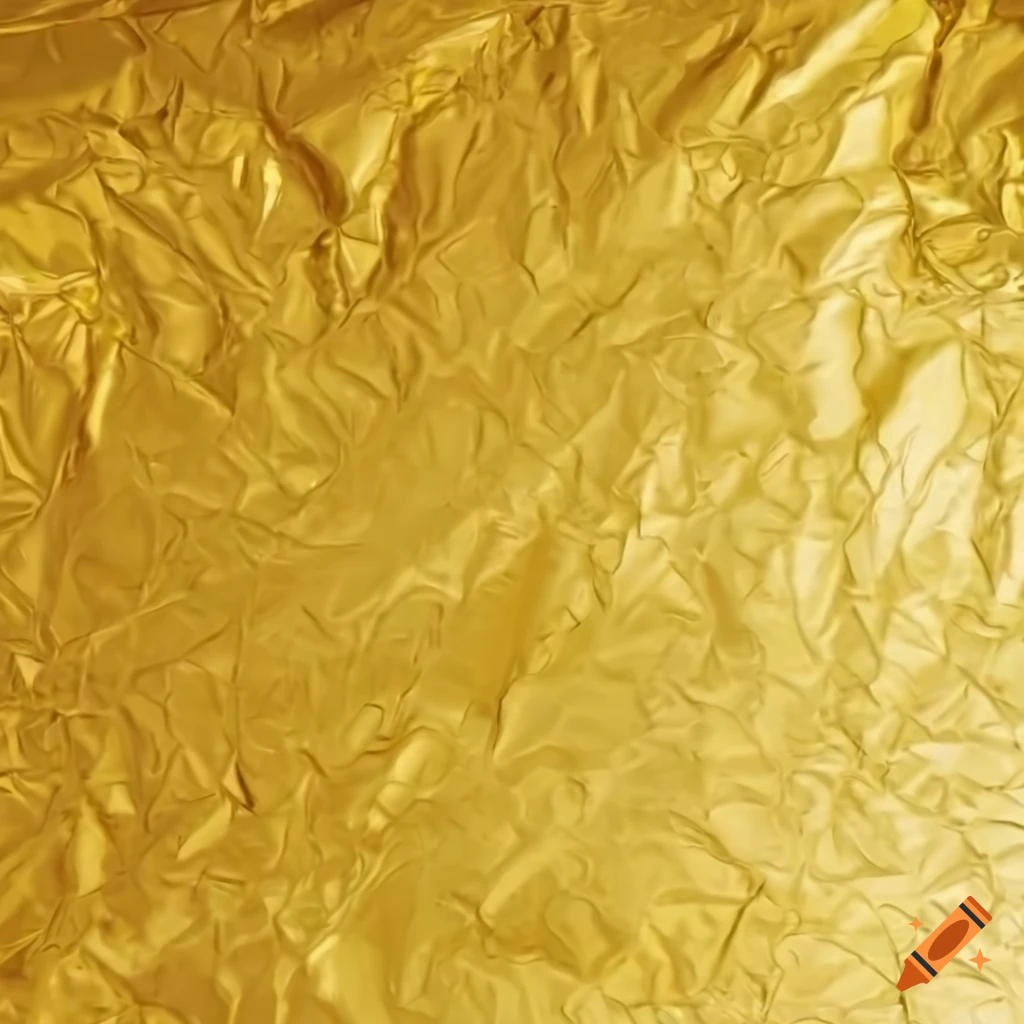 Smooth yellow foil material texture on Craiyon