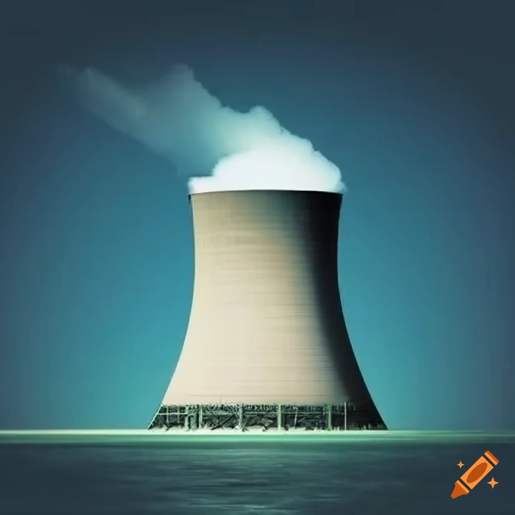 Modern nuclear power plant in operation on Craiyon