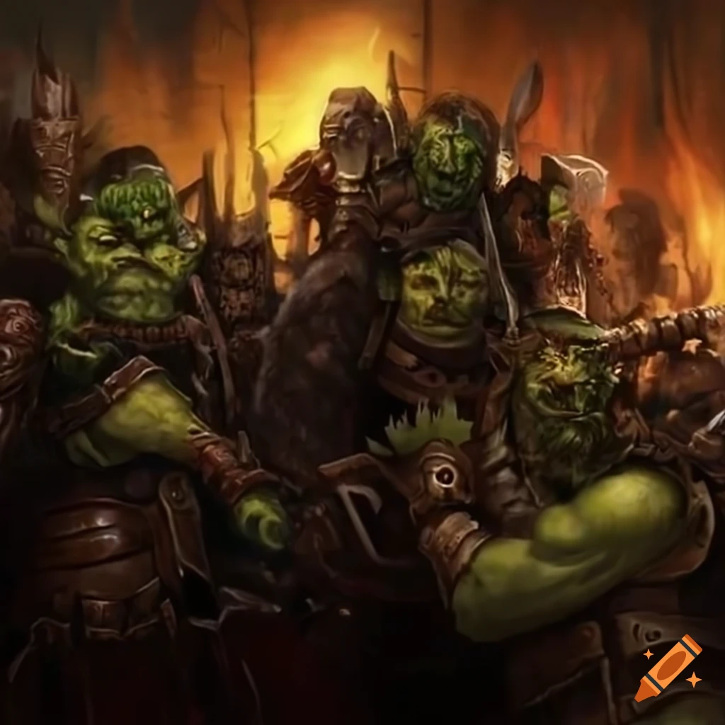 Fantasy army of orcs on Craiyon
