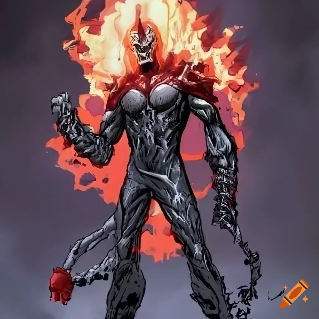 Full Body Sketch Of Ghost Rideratrocitus On Craiyon