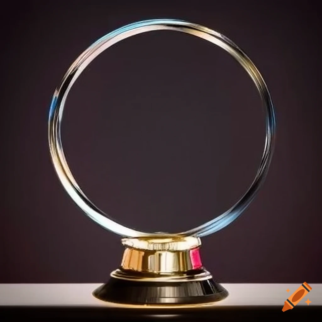 Competition trophy with a circle design on Craiyon