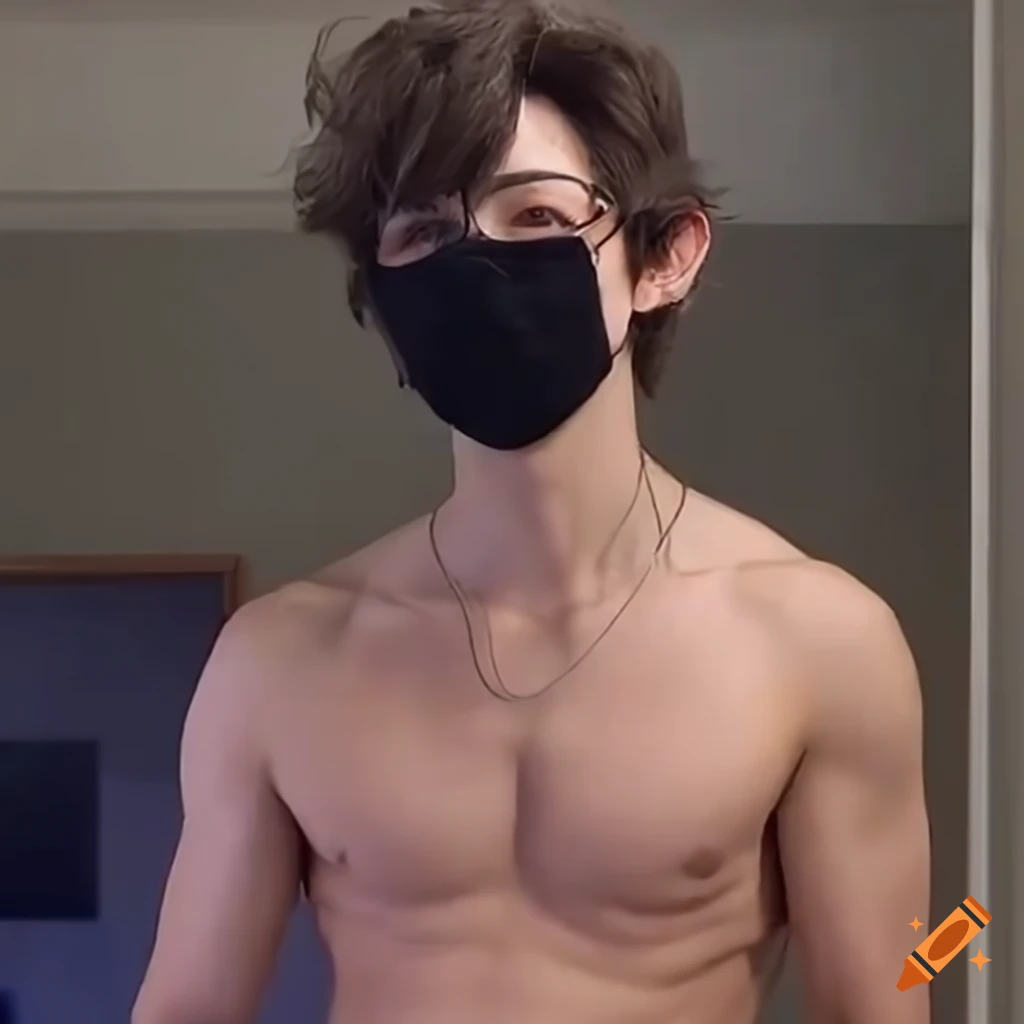 Ranboo without glasses and with a mask, revealing toned abs after ...