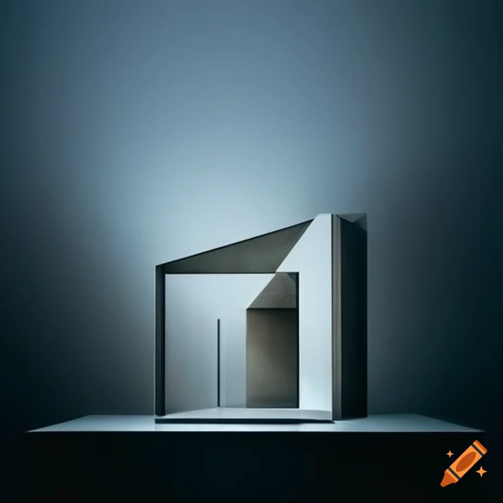 Interlocking minimalistic architecture design on Craiyon