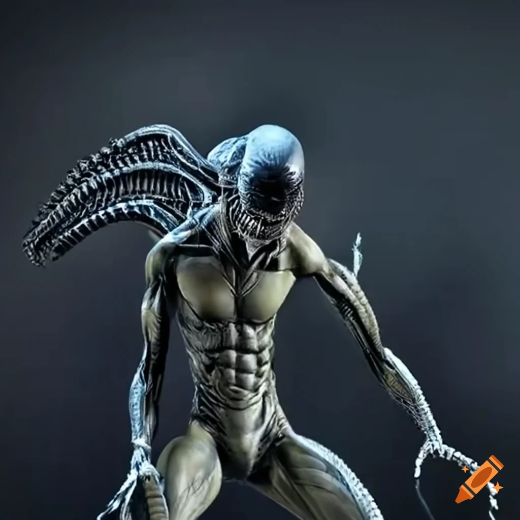 Xenomorph with intricate details from the alien franchise on Craiyon