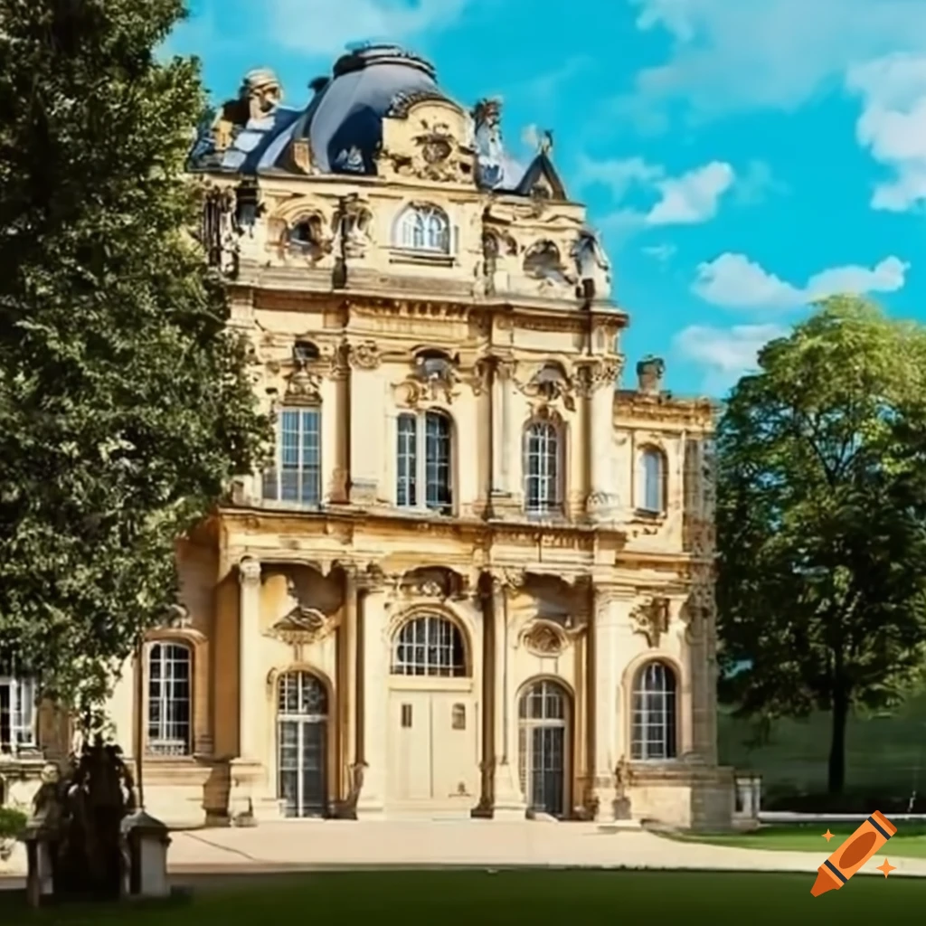 Exterior of a baroque building on Craiyon