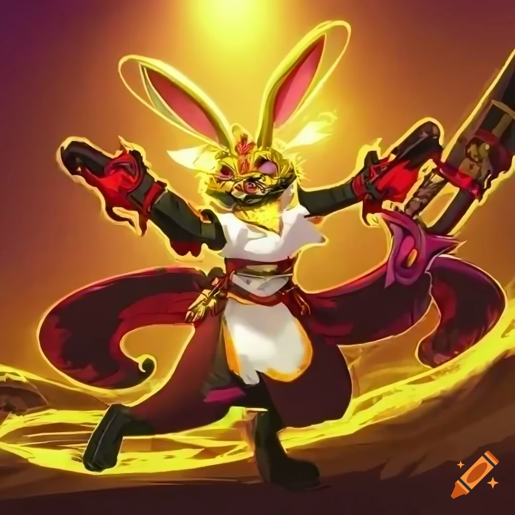 Anthro rabbit-chinchilla hybrid rōnin in mystical fantasy setting on ...