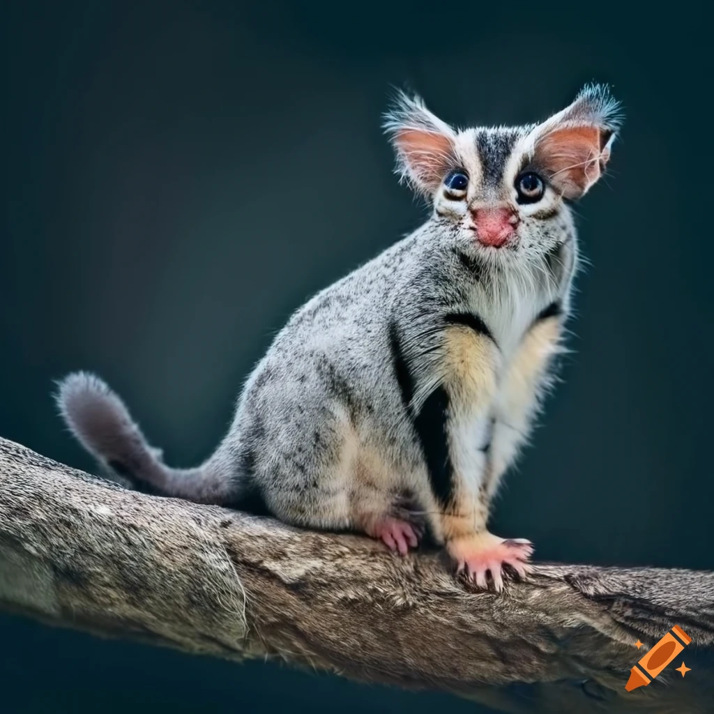 Pallas cat and sugar glider with intricate fur and texture on Craiyon