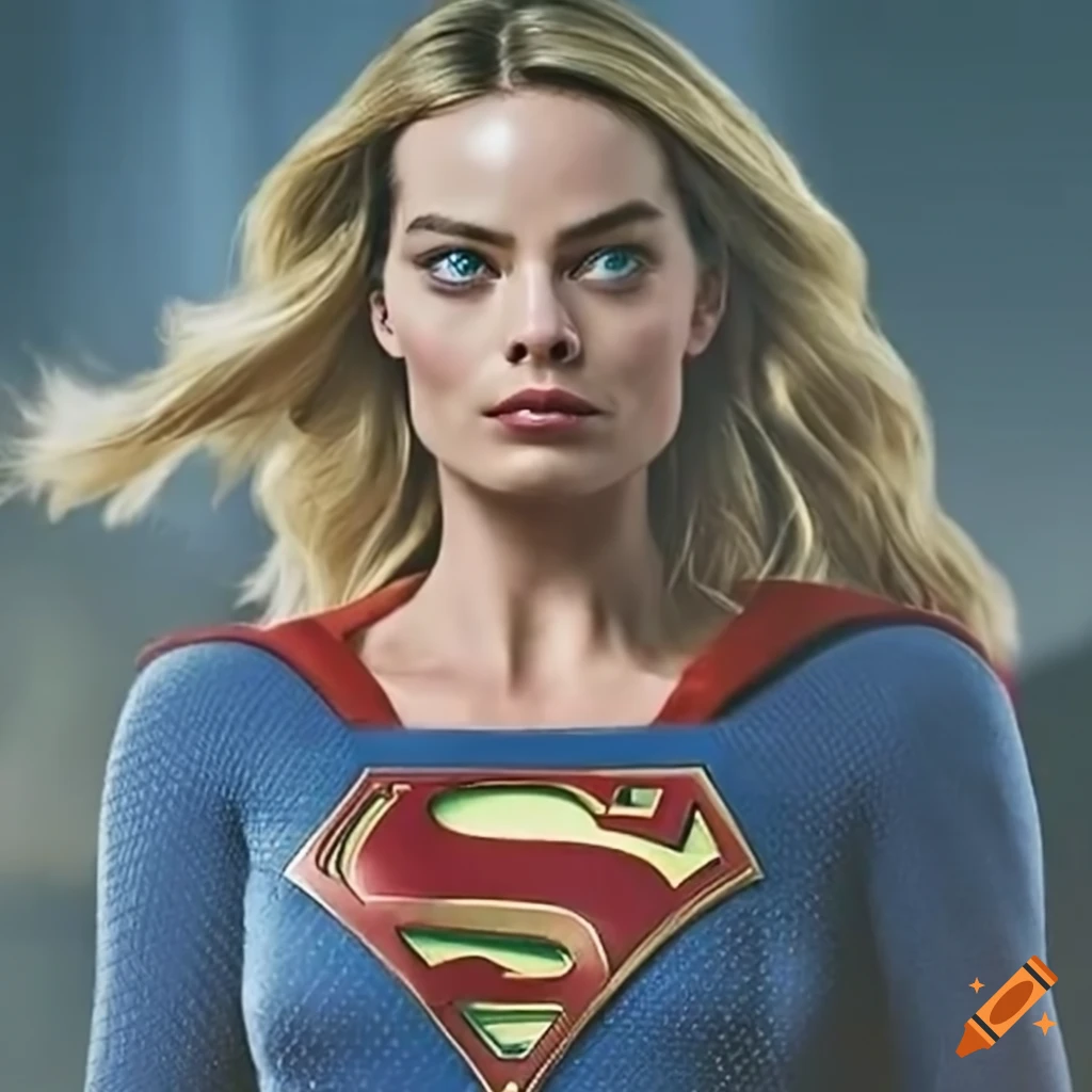 Margot robbie as supergirl on Craiyon