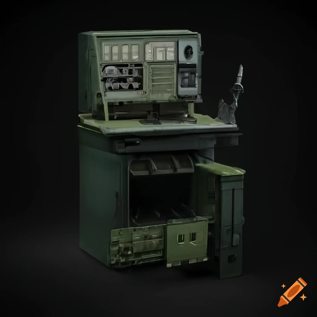 Science fiction military console on Craiyon