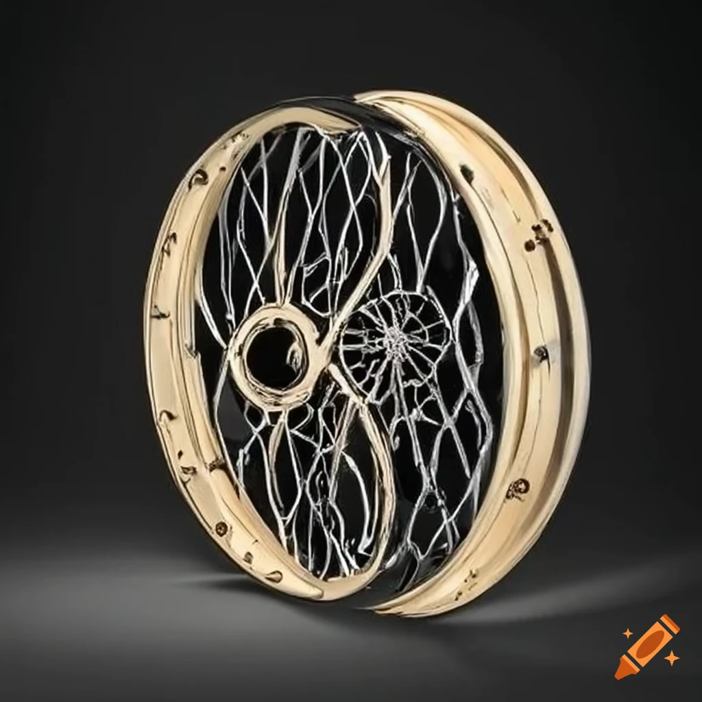 Artistic bone motorcycle rims on Craiyon