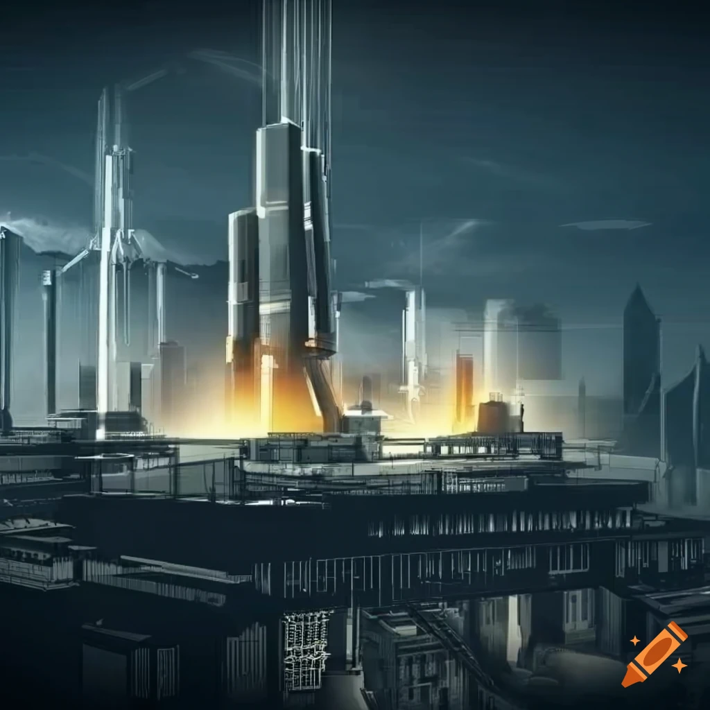 Detailed engineering blueprint of an atmospheric processor exterior on ...