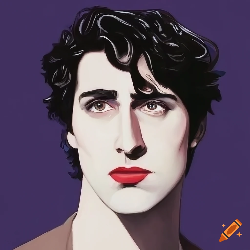 Close-up portrait of jesse klaver by patrick nagel, 1985 on Craiyon