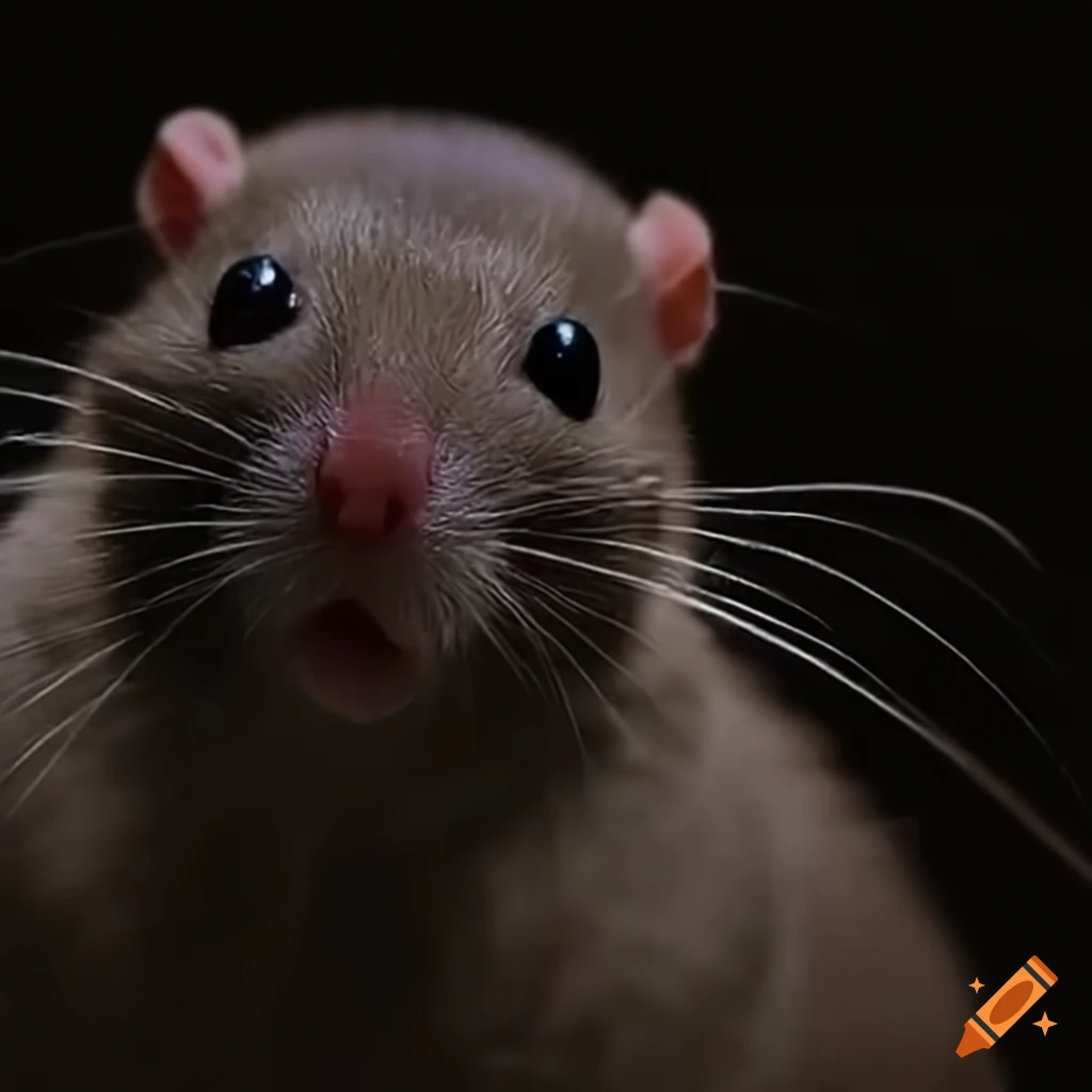 Rat with a troll face meme expression on Craiyon