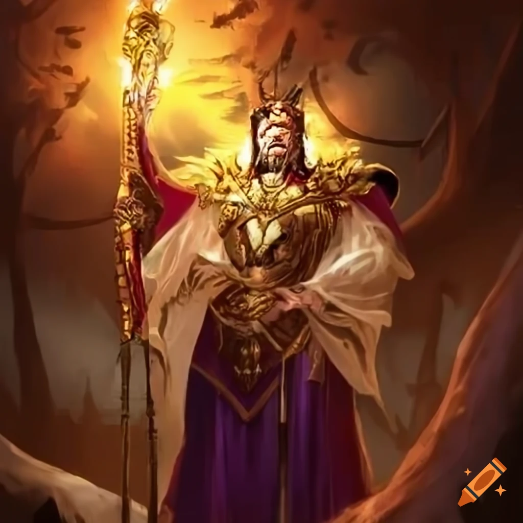 Mighty crowned king sitting on his throne on Craiyon