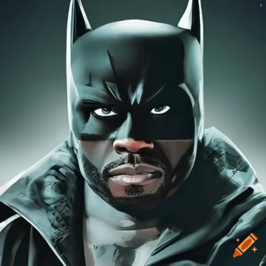 Rapper 50 cent portrayed as batman on Craiyon