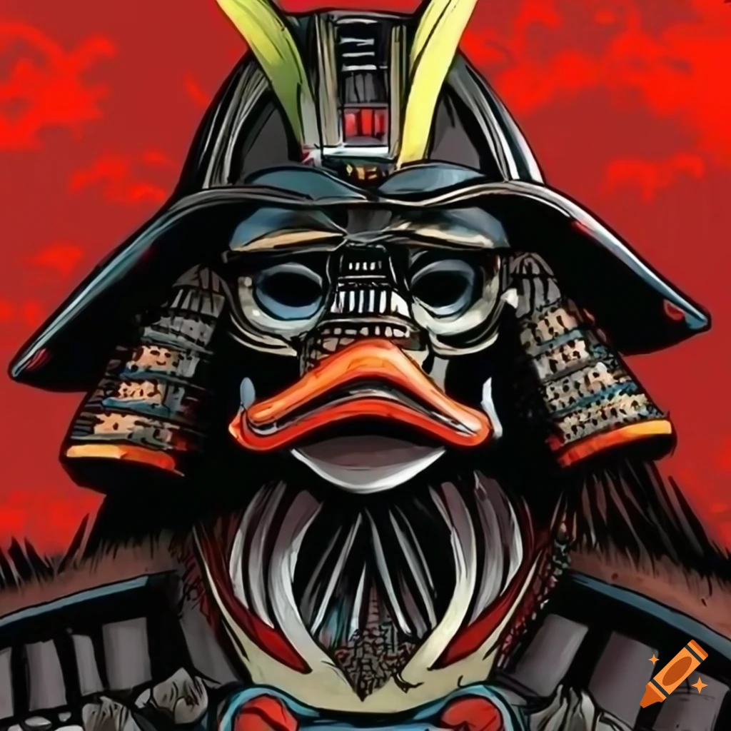 Samurai duck vader on Craiyon