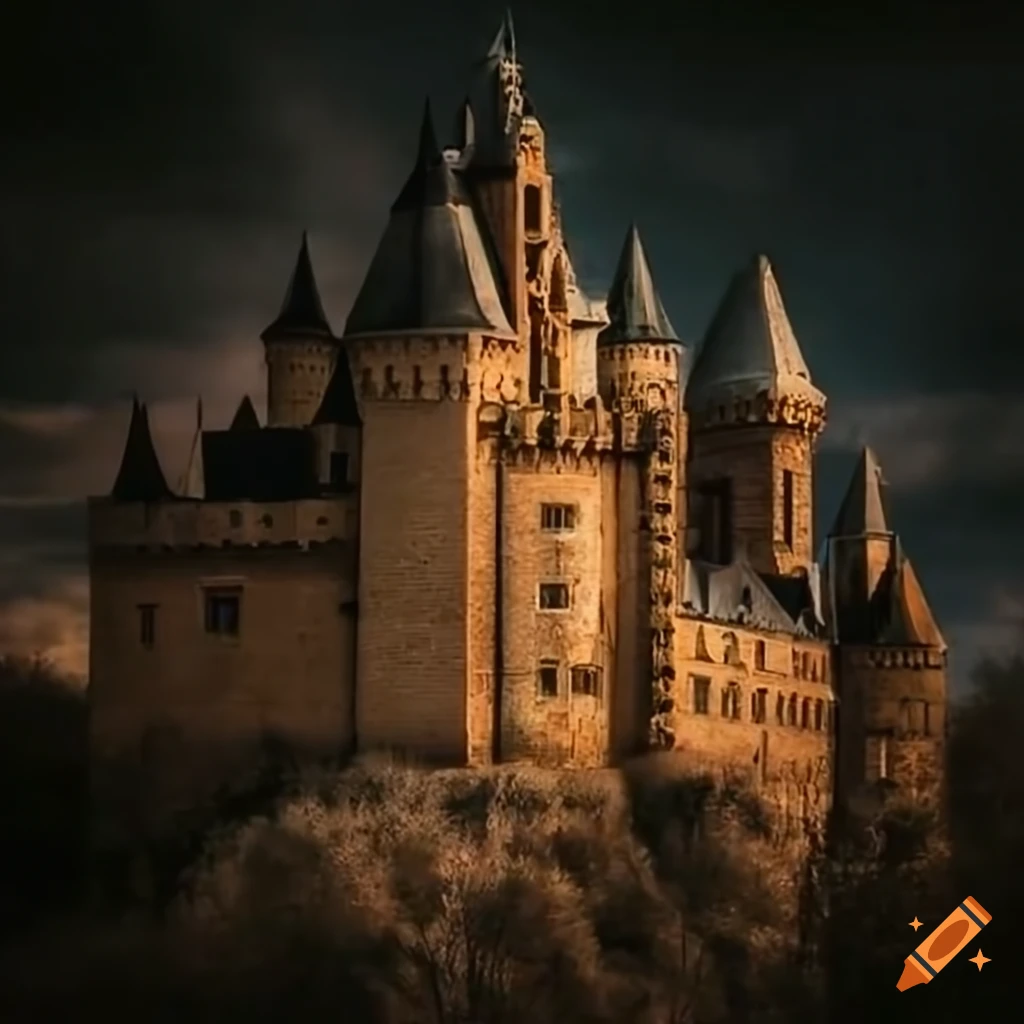 Castle architecture on Craiyon