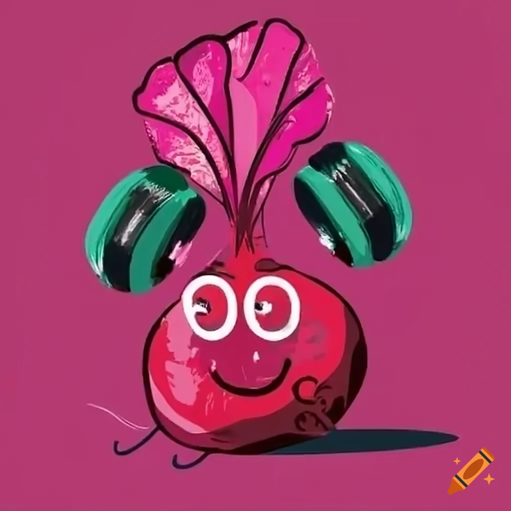 Dancing beet with earphones on Craiyon