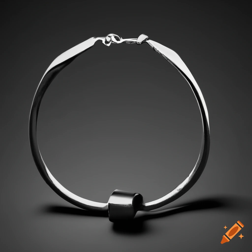 Solid metal bracelet with unique shape on Craiyon