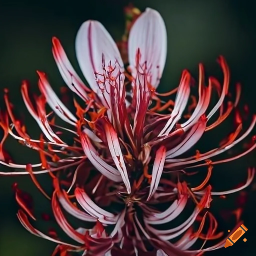 Glowing asphodel flower in the darkness on Craiyon