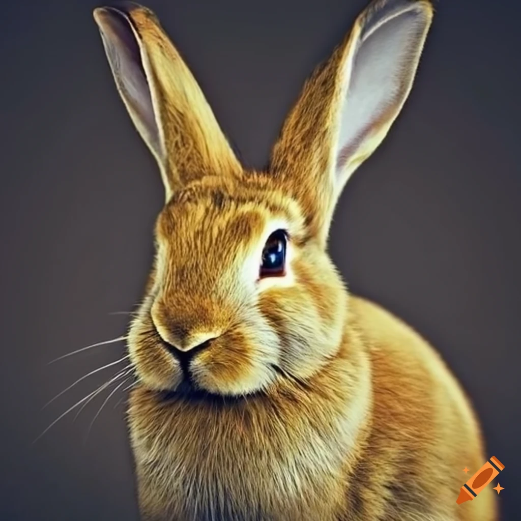 Gold rabbit on Craiyon