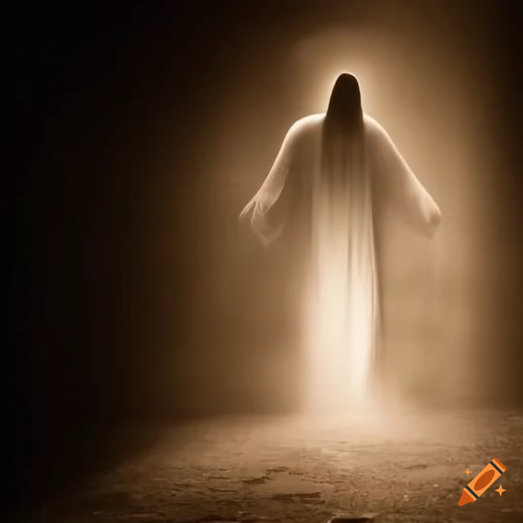 Ghostly depiction of jesus christ on Craiyon