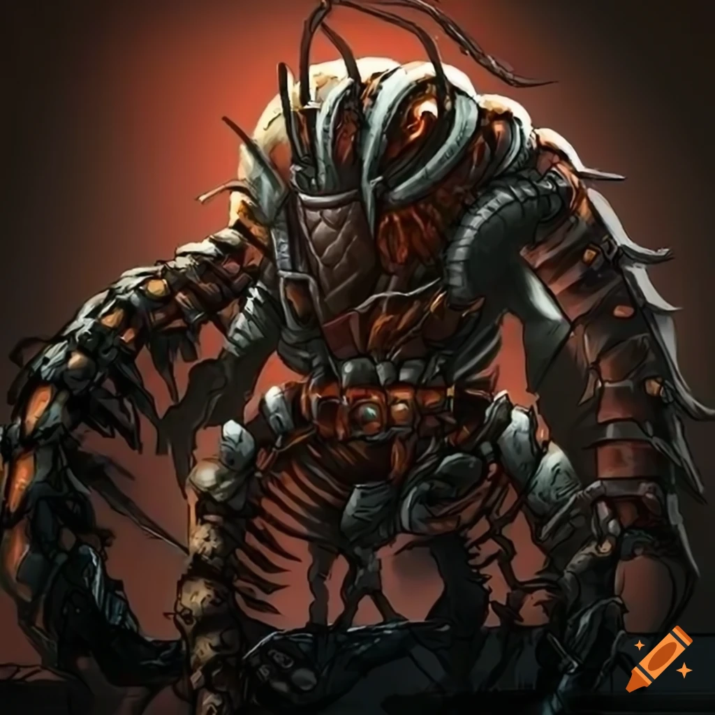 Towering mechanical centipede in epic sci-fi desert battle on Craiyon