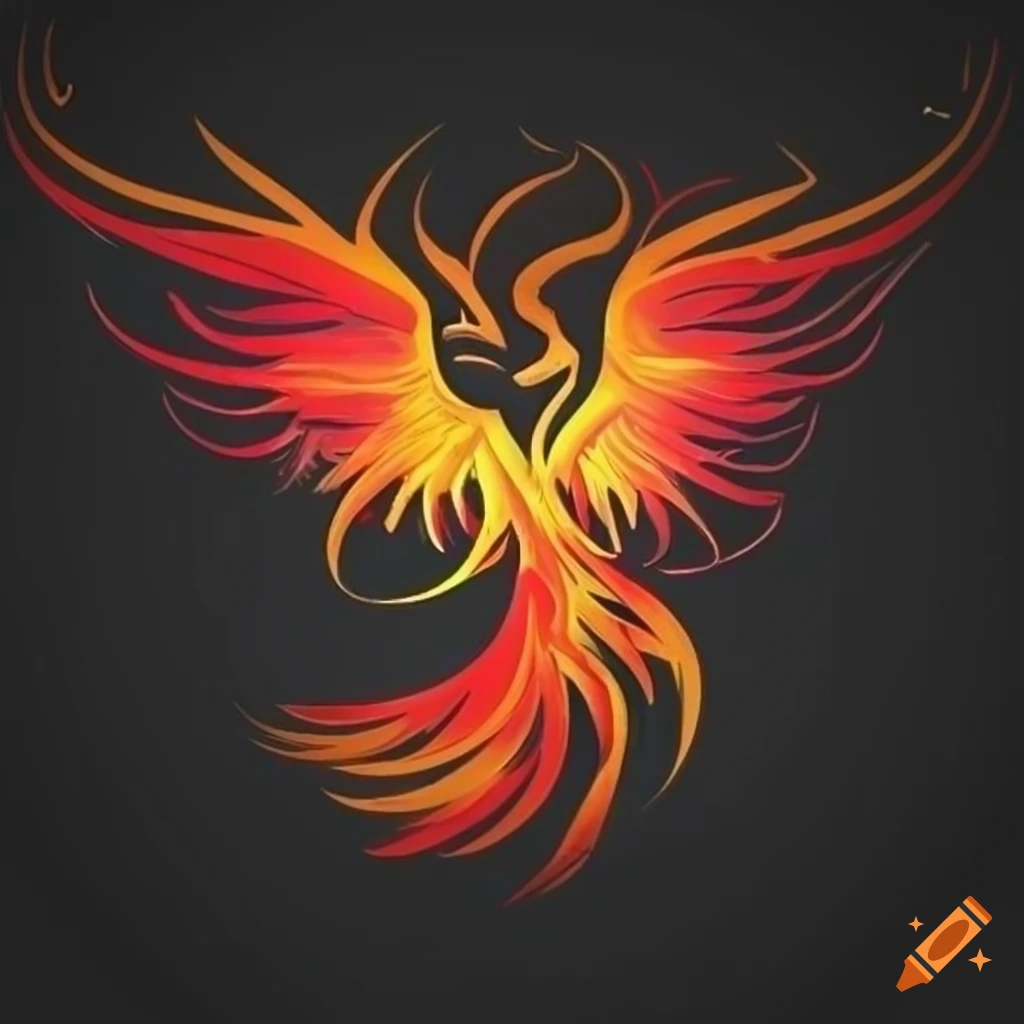 Phoenix logo design on Craiyon