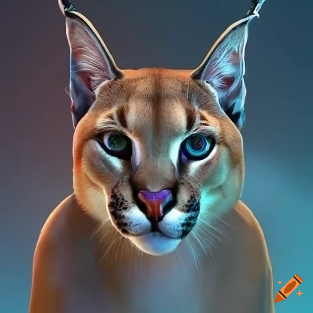 Floppa playing video games on Craiyon