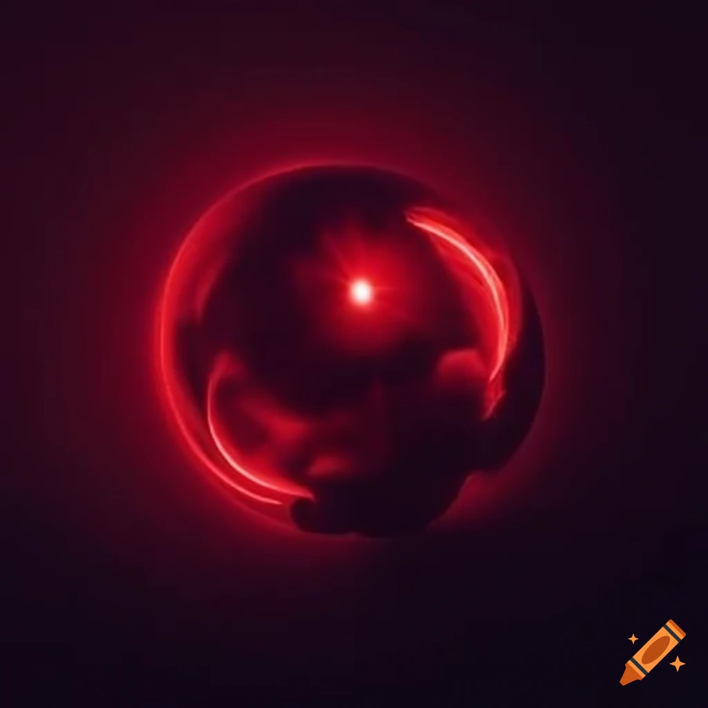 Ethereal red orb with a glowing trail on Craiyon