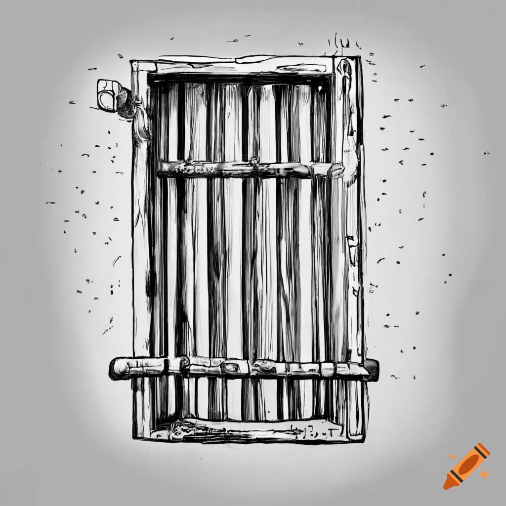 Outline of jail bars on Craiyon