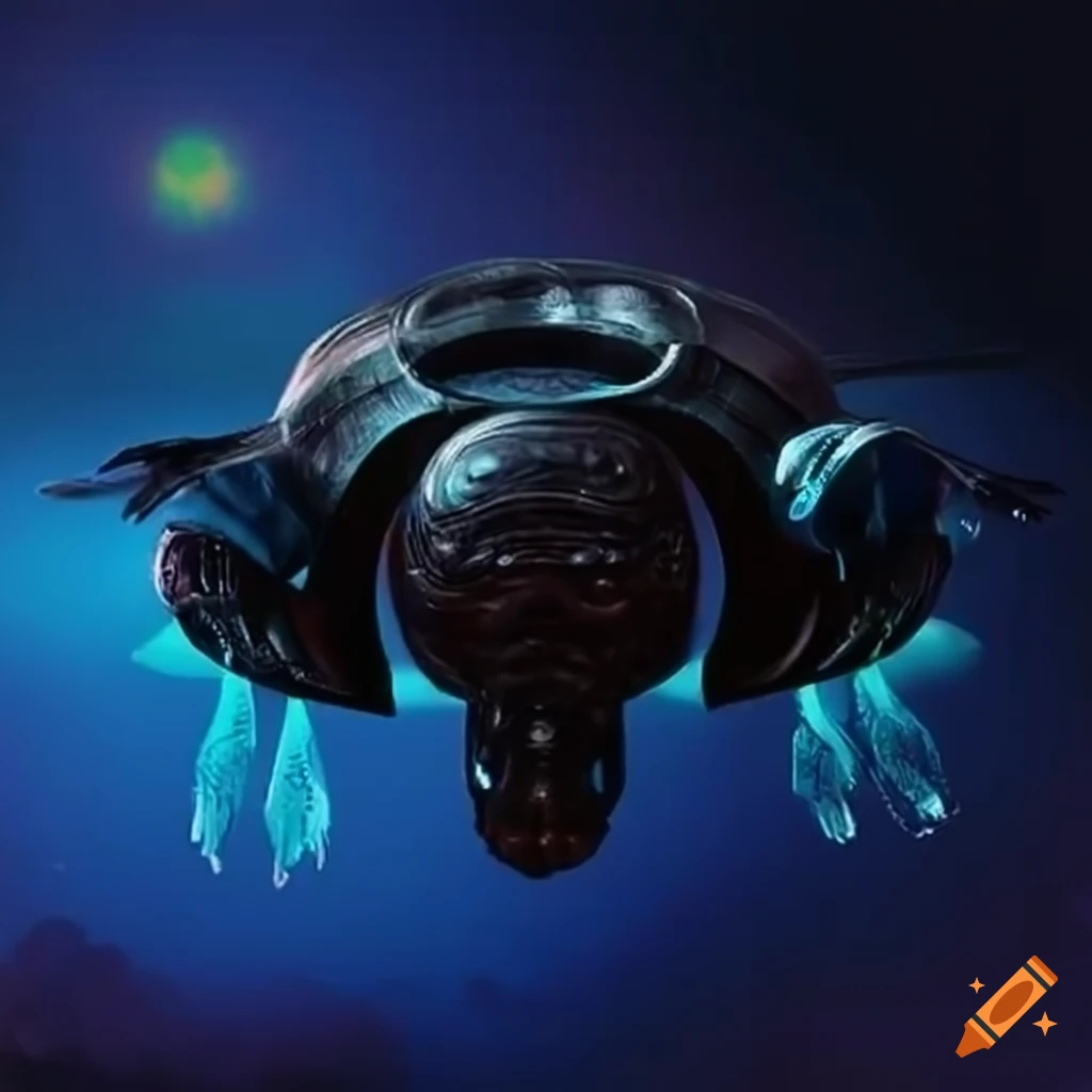 Alien flying machine on Craiyon