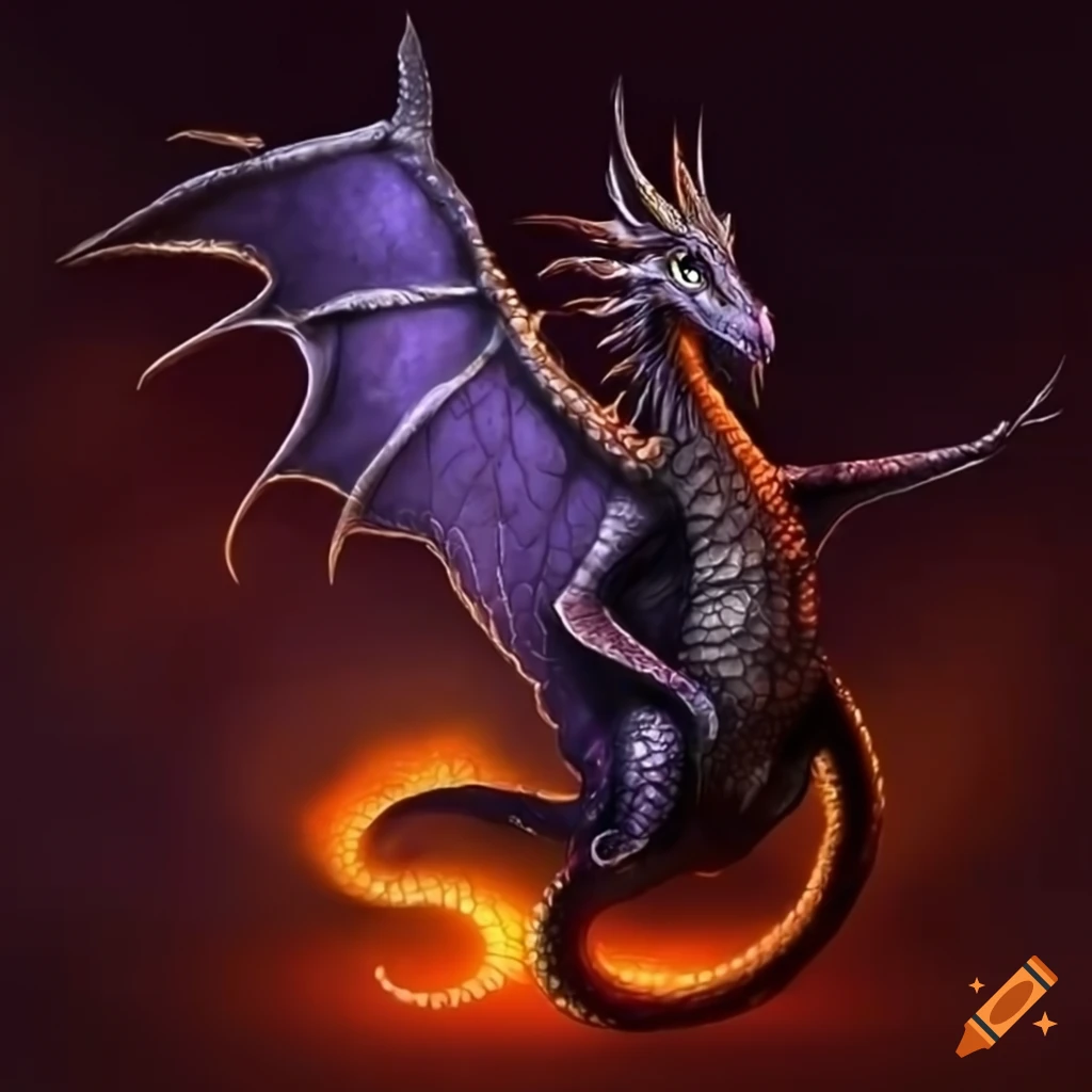 Dragon with wings on one side on Craiyon