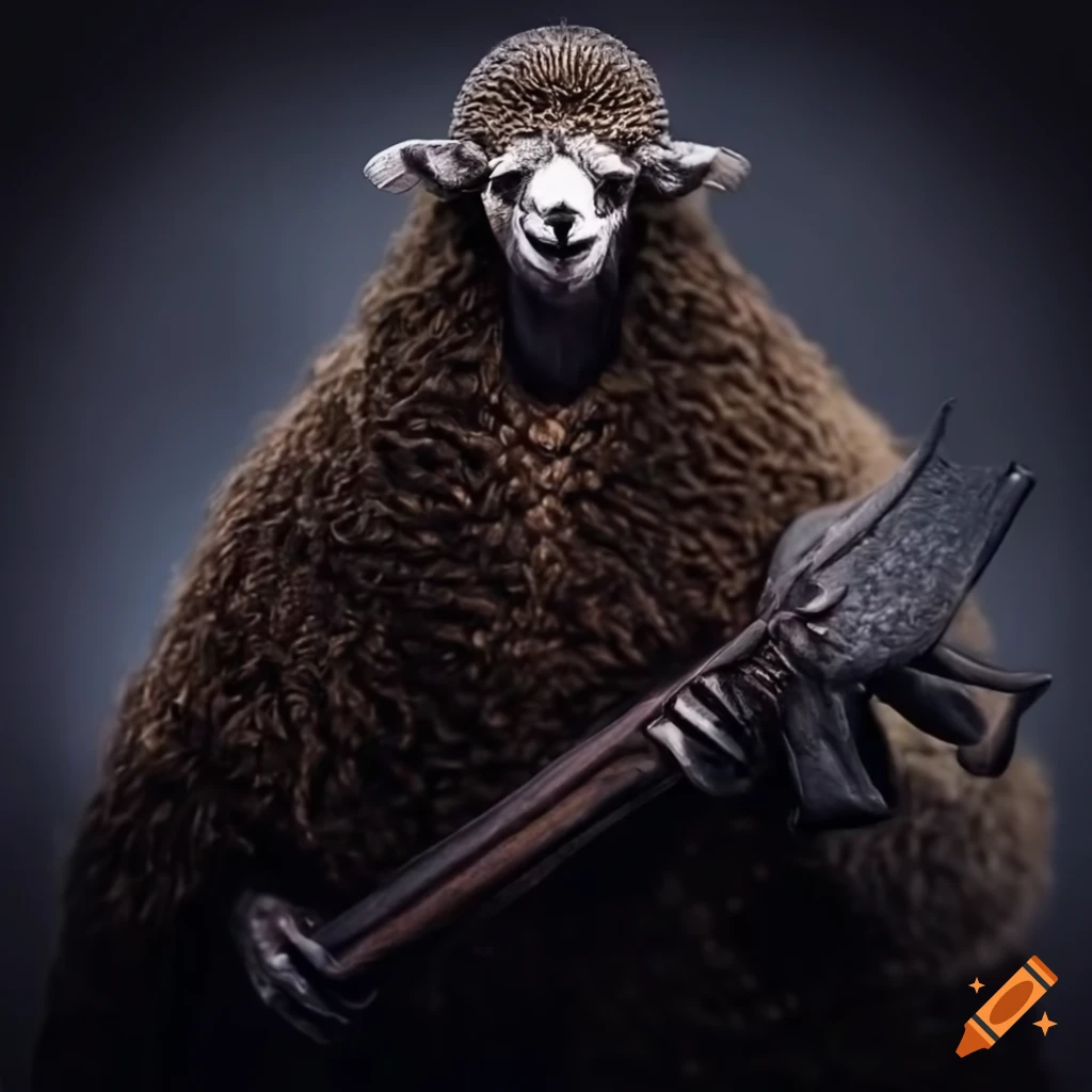 Metal sheep on Craiyon