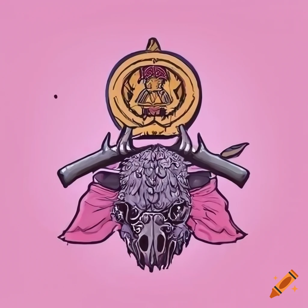 Cartoon justice eagle with bison skull on Craiyon