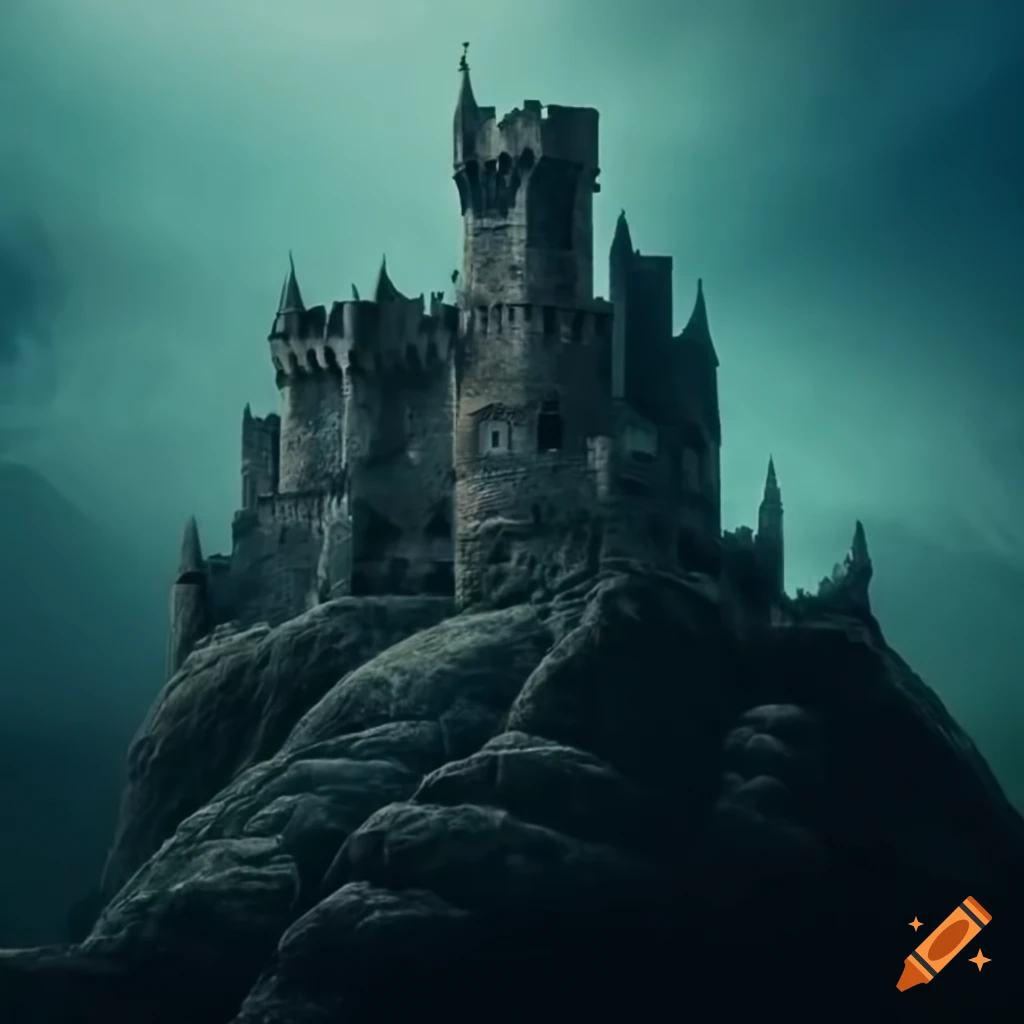 Stone castle structure on Craiyon