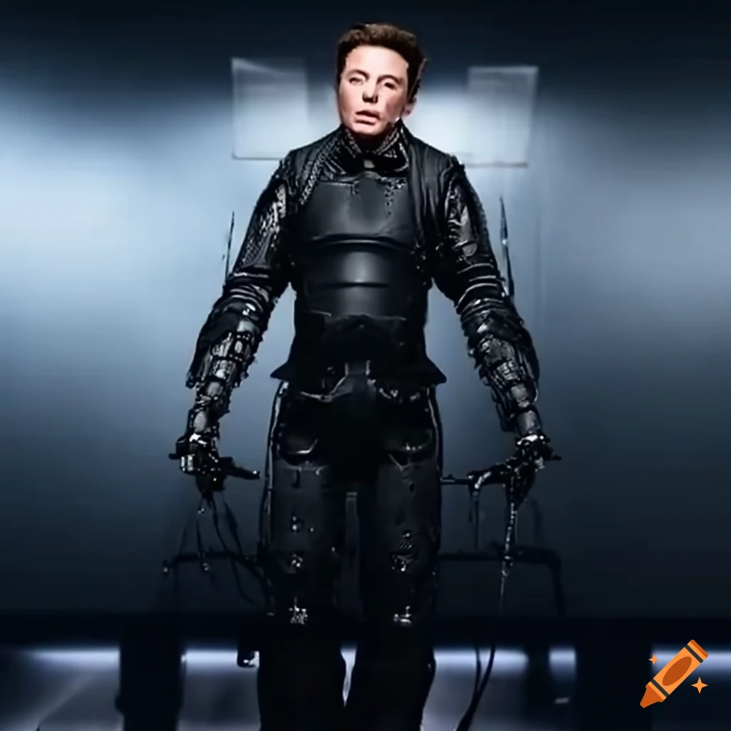 Elon musk on a realistic robot body on Craiyon