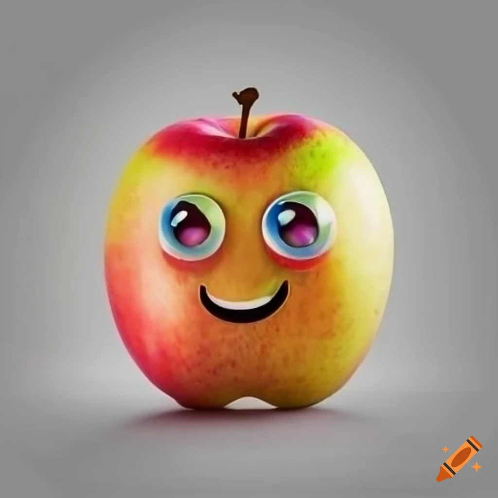 Happy apple on Craiyon