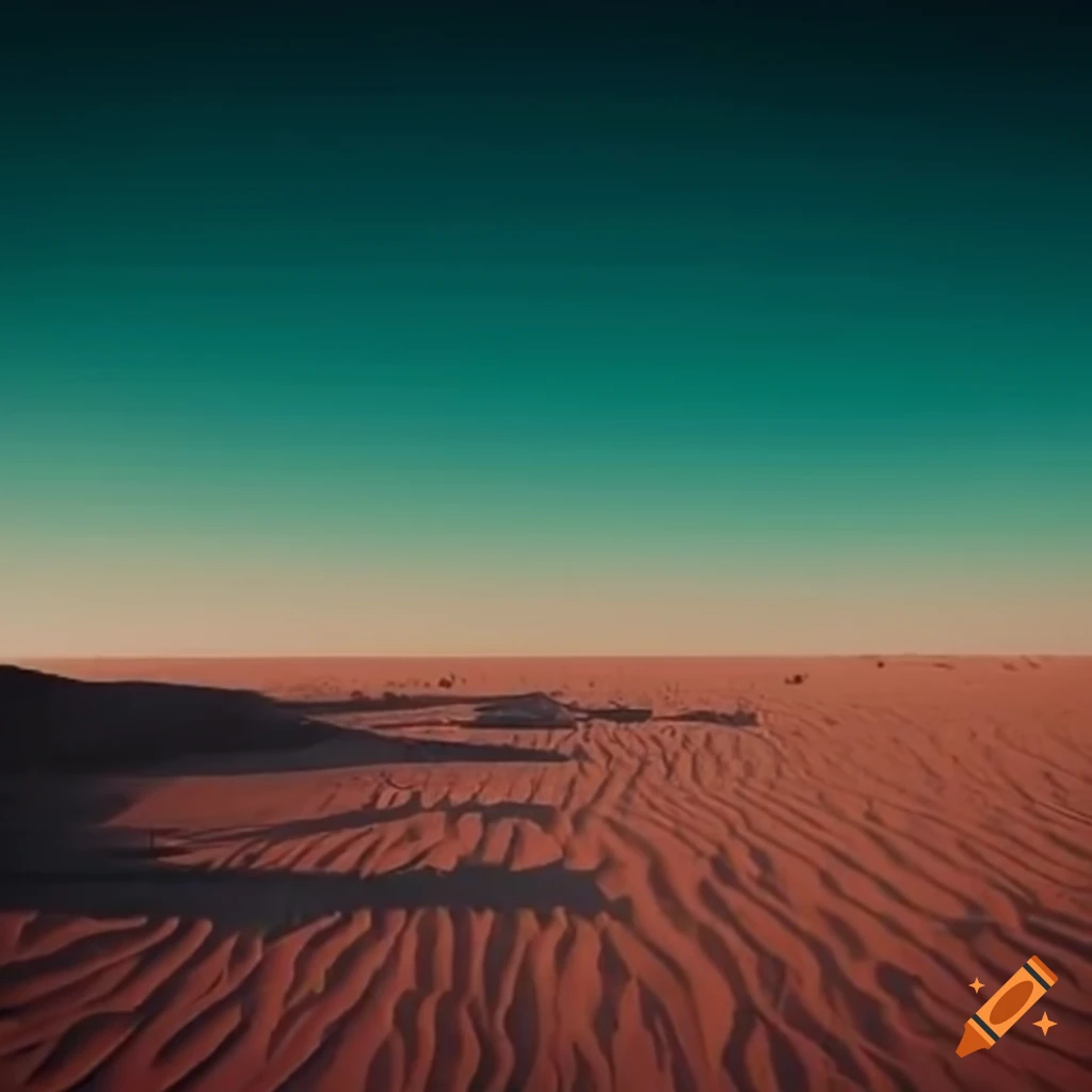 Post-apocalyptic empty desert background in daylight on Craiyon