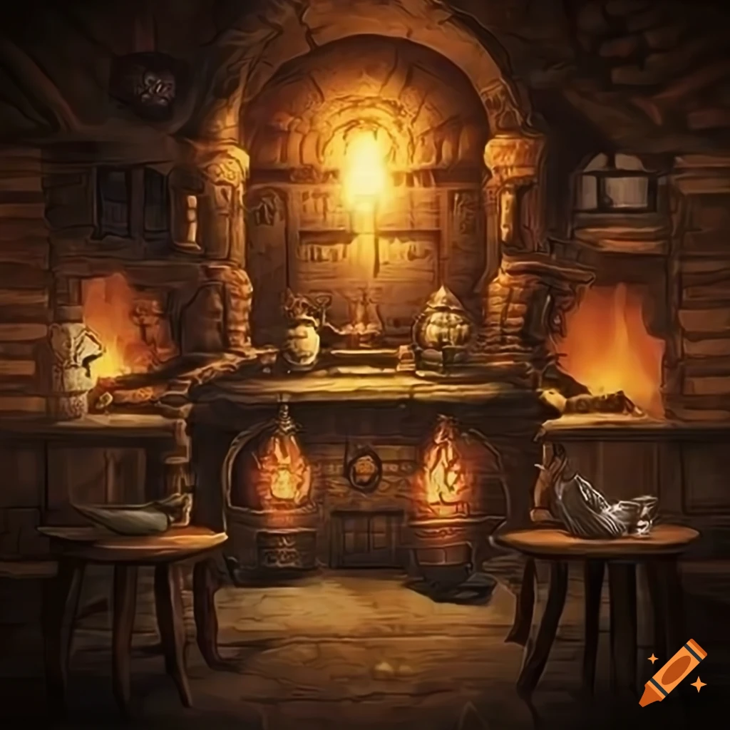 Fantasy tavern poster in high definition on Craiyon