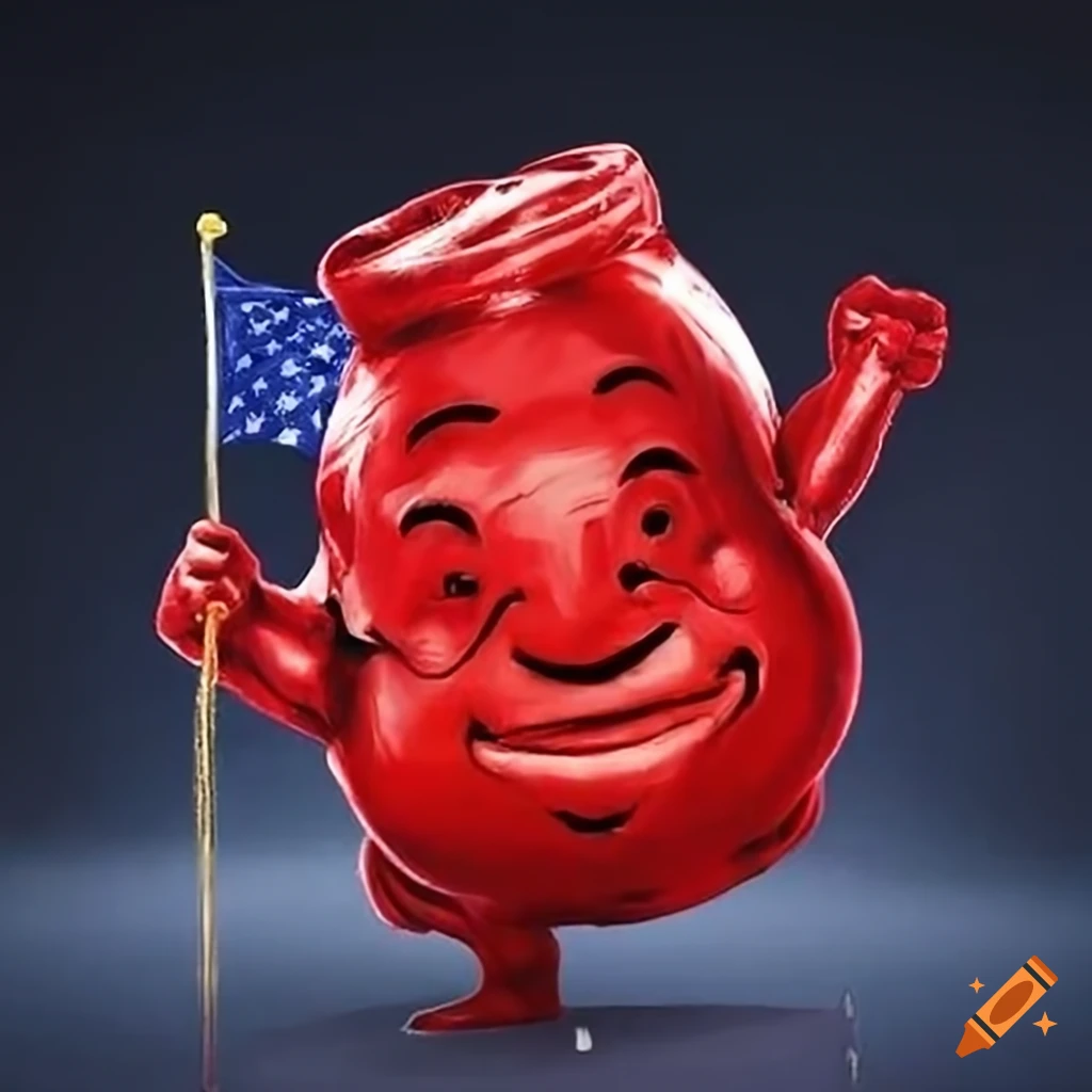 Satirical art of Donald Trump as the Kool-Aid Man with 'Make America ...