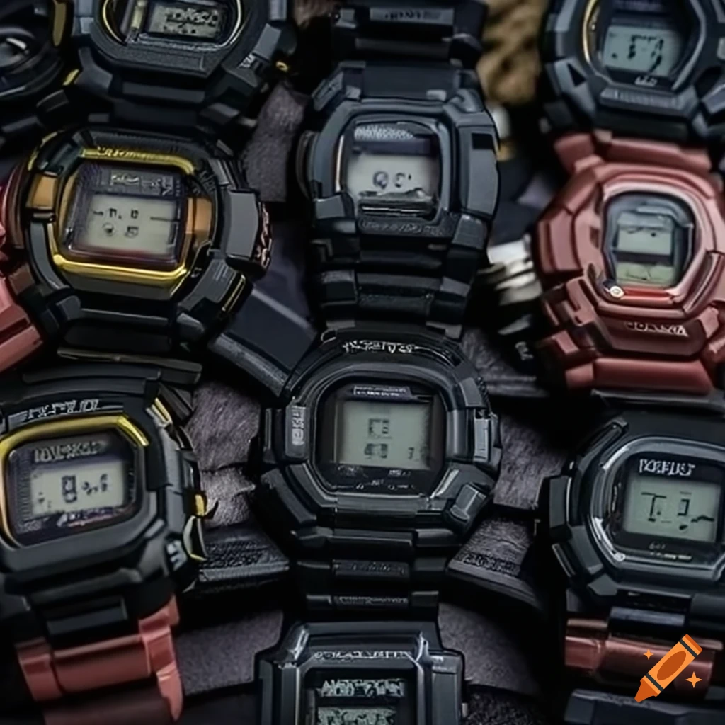 Collection of g shock watches on Craiyon